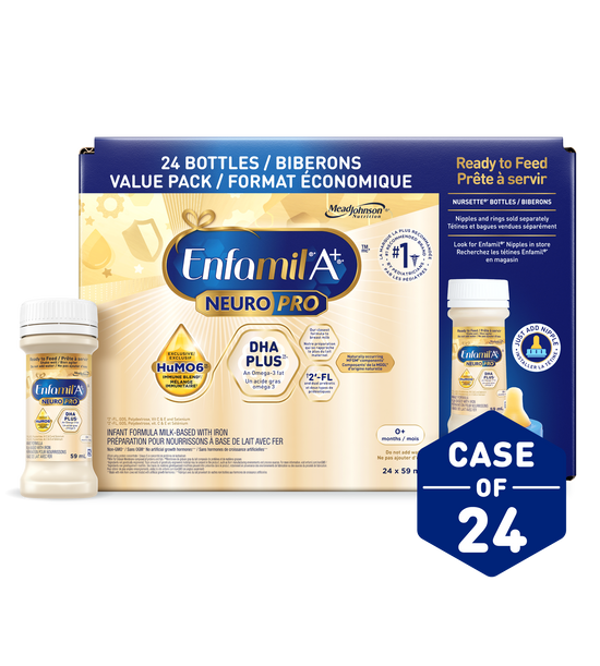Enfamil A+ NeuroPro Infant Formula, Ready to Feed Nursette Bottles ...
