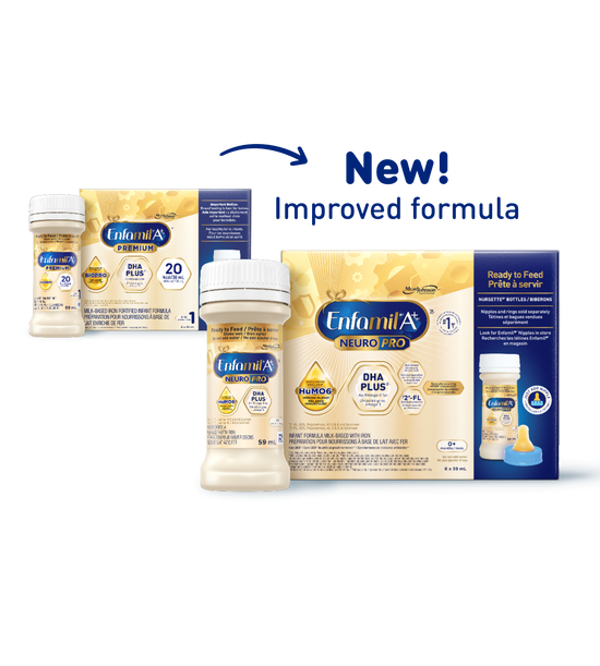 Enfamil A+ NeuroPro Infant Formula, Ready to Feed Nursette Bottles ...